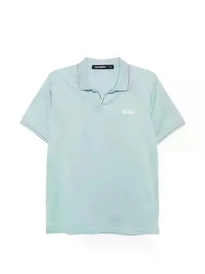Karl Lagerfeld Striped-collar T-shirt