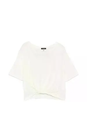 R13 Knot V-neck T-shirt - Neutrals
