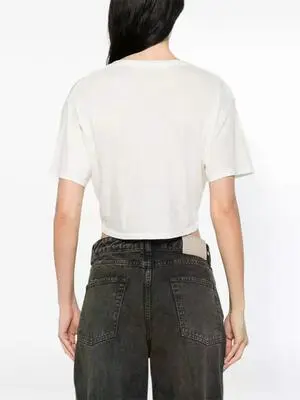 R13 Knot V-neck T-shirt - Neutrals