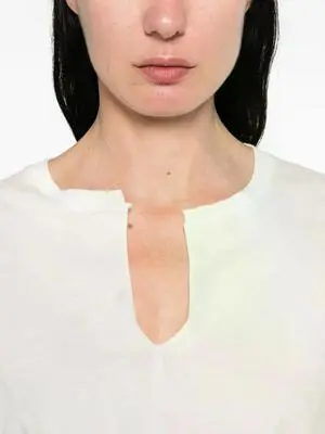 R13 Knot V-neck T-shirt - Neutrals