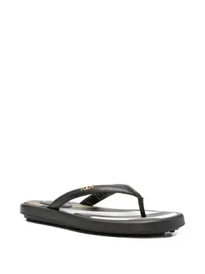 TOD'S Logo Thong Sandals - Black