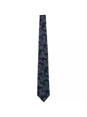 Etro Paisley-pattern Silk Neck Tie - Blue