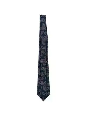 Etro Paisley-pattern Silk Neck Tie - Blue