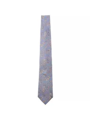 Etro Paisley-pattern Silk Neck Tie - Blue