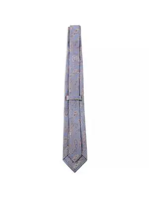 Etro Paisley-pattern Silk Neck Tie - Blue