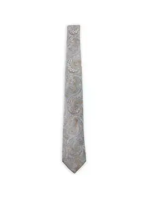 Etro Paisley-pattern Jacquard Silk Tie - Neutrals