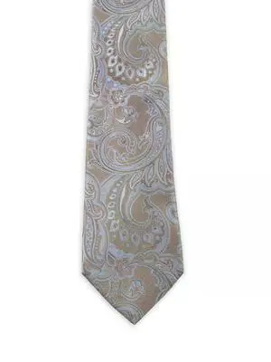 Etro Paisley-pattern Jacquard Silk Tie - Neutrals