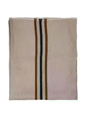 Libeco Foundry Stripe-detail Throw - Neutrals