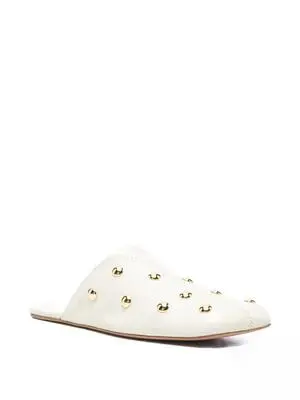 Chloé Rita Studded Mules - Neutrals