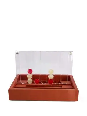 HECTOR SAXE Connect 4 Brick Leather Game - Orange