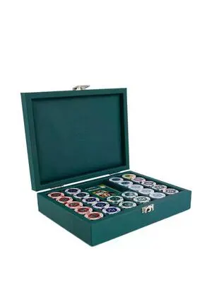 HECTOR SAXE Leather Poker Set