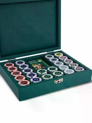 HECTOR SAXE Leather Poker Set
