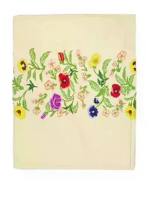 LES-OTTOMANS Flower Embroidered Tablecloth