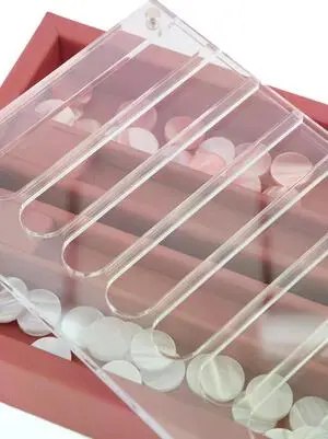 HECTOR SAXE Connect 4 Leather Game - Pink