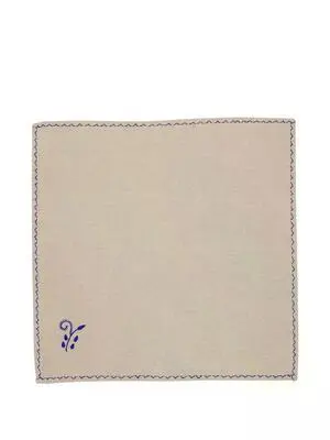 HOUSE OF CAPRICORN Embroidered Linen Tablecloth Set