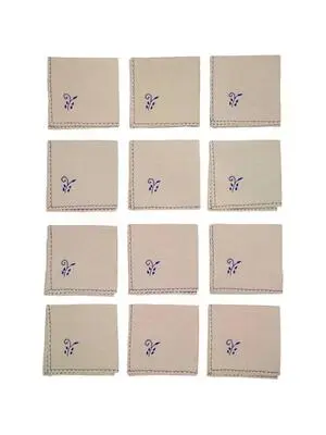 HOUSE OF CAPRICORN Embroidered Linen Tablecloth Set