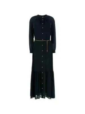 Michael Kors Georgette Belted Maxi Dress