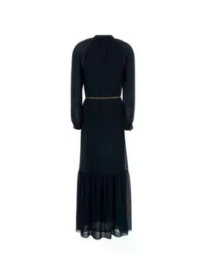 Michael Kors Georgette Belted Maxi Dress