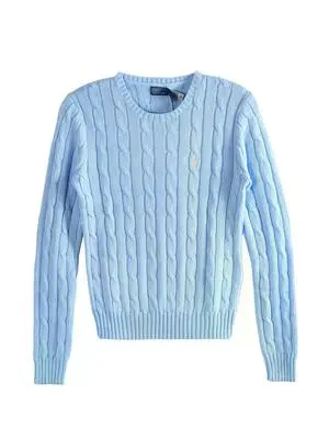 Polo Ralph Lauren Cable-knit Round-neck Sweater - Blue