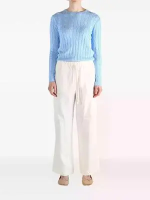 Polo Ralph Lauren Cable-knit Round-neck Sweater - Blue