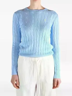 Polo Ralph Lauren Cable-knit Round-neck Sweater - Blue