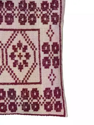 HOUSE OF CAPRICORN Inês Bordeaux Patterned Cushion