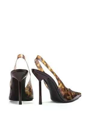 LE SILLA 100mm Clivage Slingback Pumps - Brown