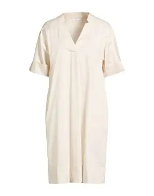 Peserico Cotton Elastane Mini Dress - Beige