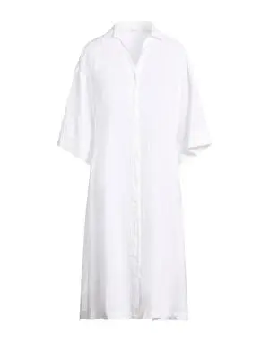 Peserico Midi Dress Linen Shirt Dress With Camp Collar