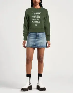 Aries Cotton Fleece Sweatshirt With Logo