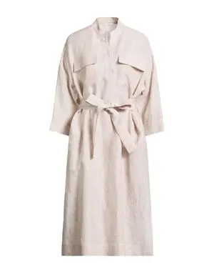 Peserico Linen Midi Dress With Striped Pattern