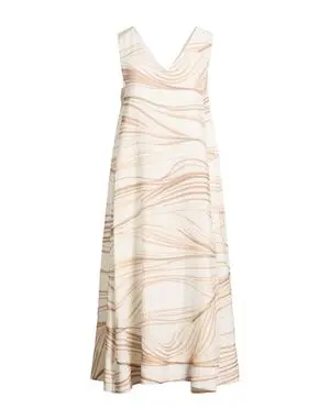 Peserico Linen Multicolor Midi Dress