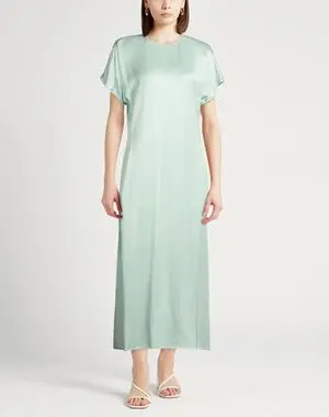 Peserico Maxi Dress In Light Viscose - Green