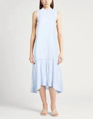 Peserico Sleeveless Mandarin Collar Midi Dress