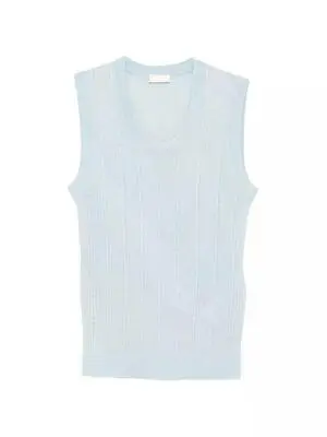Liu Jo Ribbed Knit Top - Blue