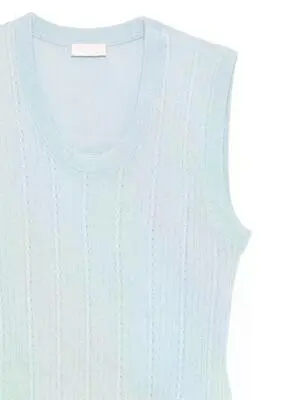 Liu Jo Ribbed Knit Top - Blue