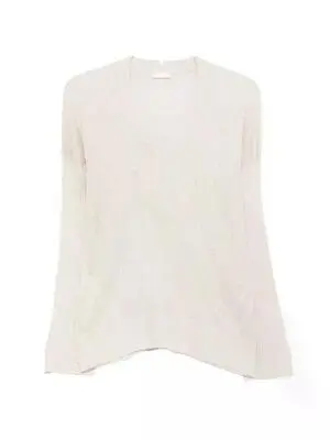 Liu Jo Long-sleeve V-neck Sweater - Neutrals