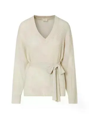 Liu Jo Long-sleeve V-neck Sweater - Neutrals