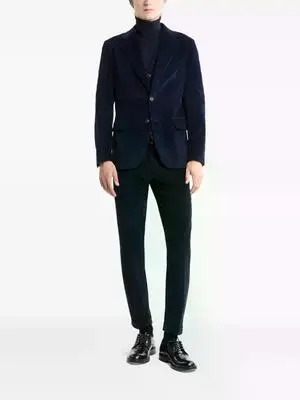 FAY Stretch-cotton Cropped Trousers