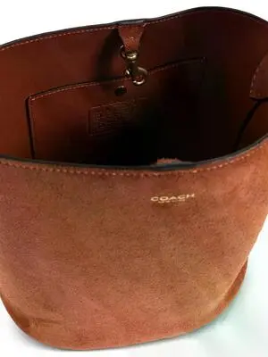 COACH Bleecker Leather Bucket Bag - Brown