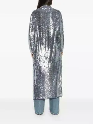 FORTE_FORTE Sequin-embellished Coat - Blue