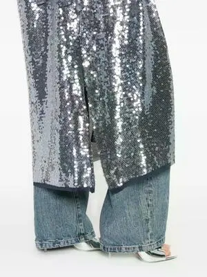 FORTE_FORTE Sequin-embellished Coat - Blue