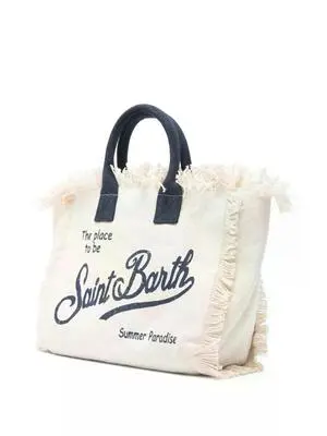 MC2 SAINT BARTH Colette Frayed Tote Bag - Neutrals