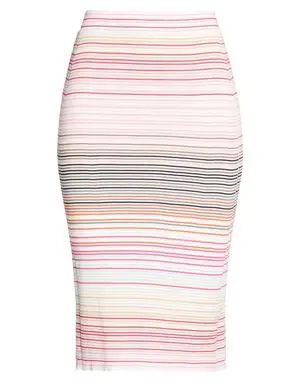 Missoni Ribbed-knit Striped Midi Skirt - Pink