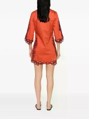 Antik Batik Deva Cut-out Mini Dress - Orange