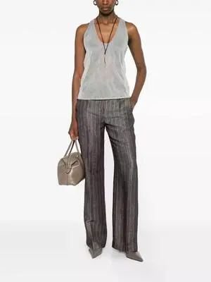 VIA MASINI 80 Striped Trousers - Blue