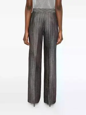VIA MASINI 80 Striped Trousers - Blue