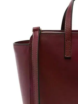 HIDESINS Flap Leather Tote Bag - Red