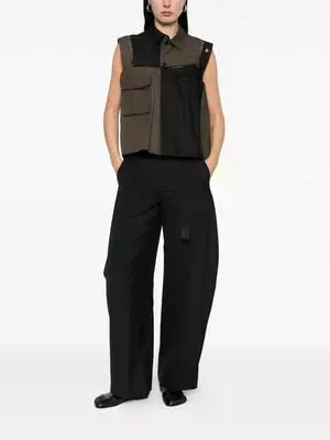 Sacai Sleeveless Pocket Shirt - Green