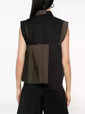 Sacai Sleeveless Pocket Shirt - Green
